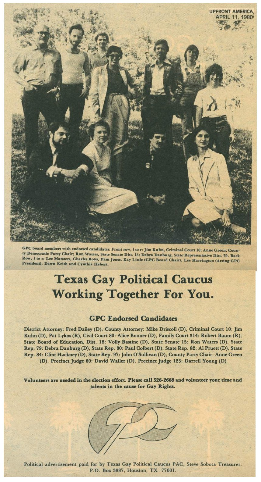 1980 Houston GLBT Political Caucus